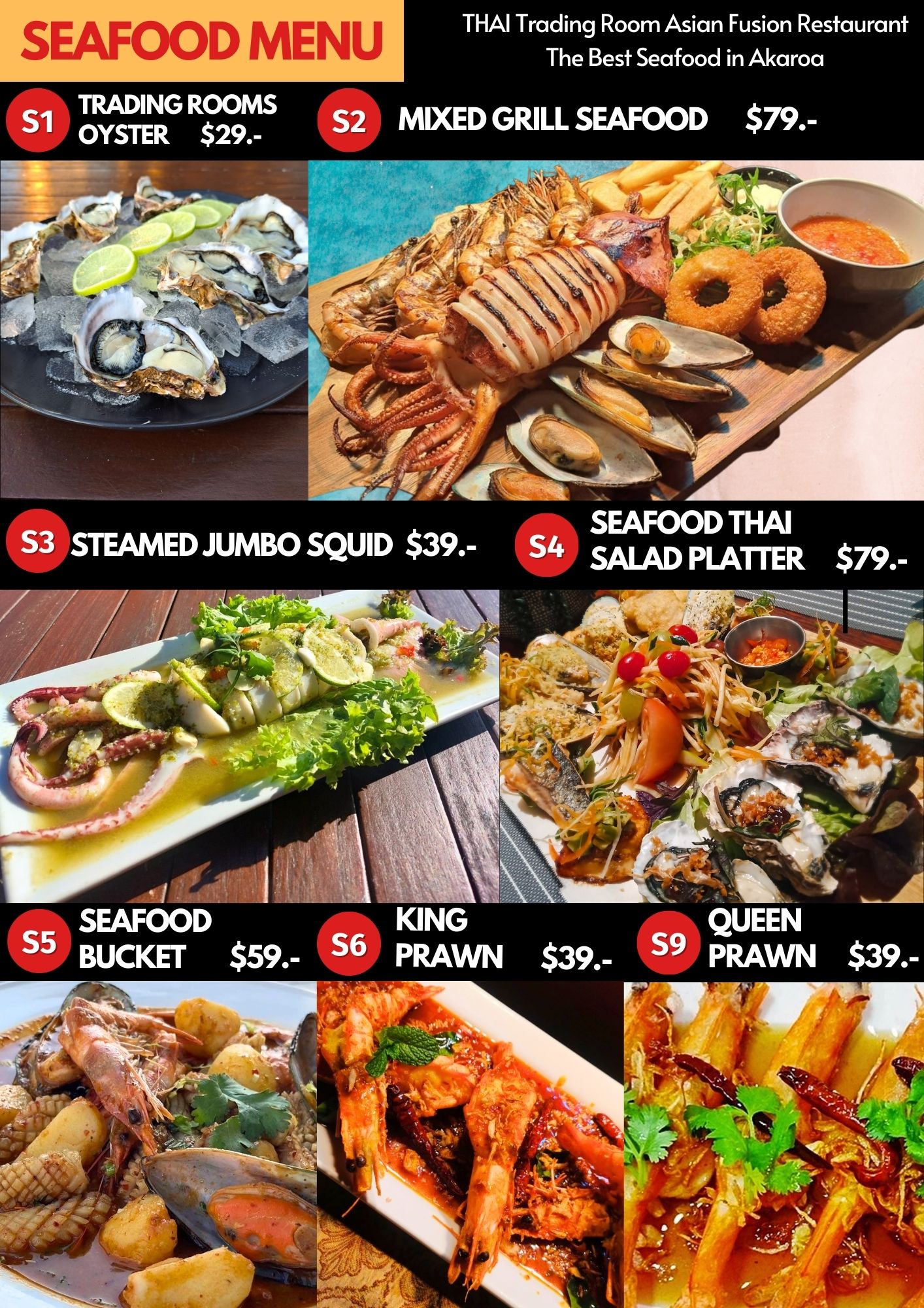 Menu - THAI Trading Rooms Asian Fusion Restaurant