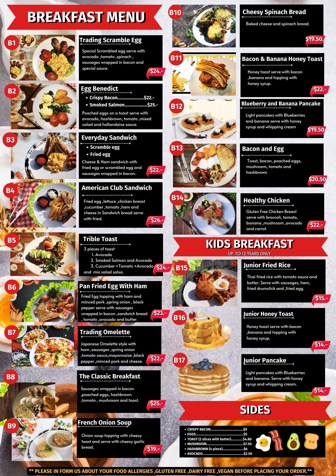 Menu - THAI Trading Rooms Asian Fusion Restaurant
