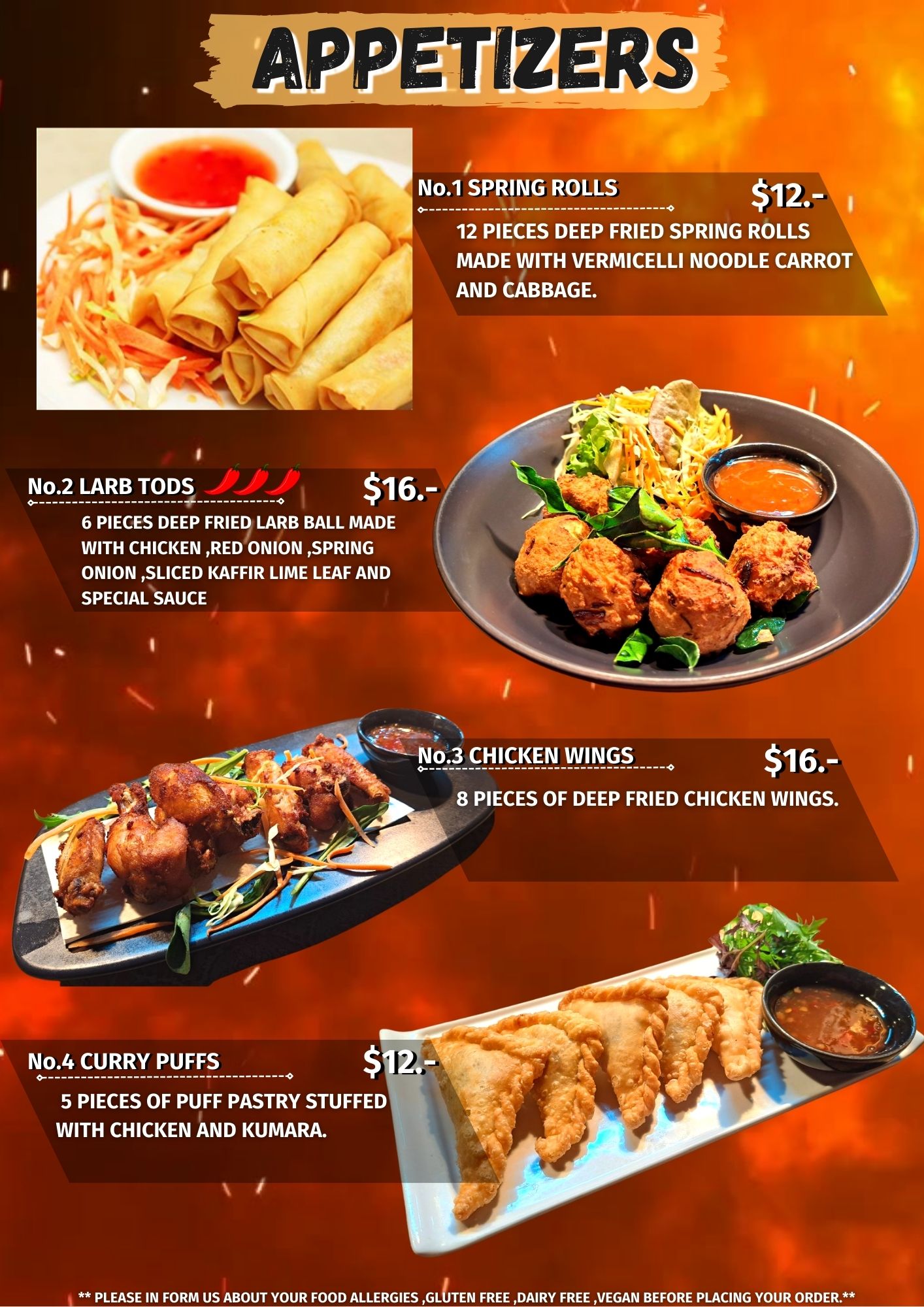 Menu - THAI Trading Rooms Asian Fusion Restaurant